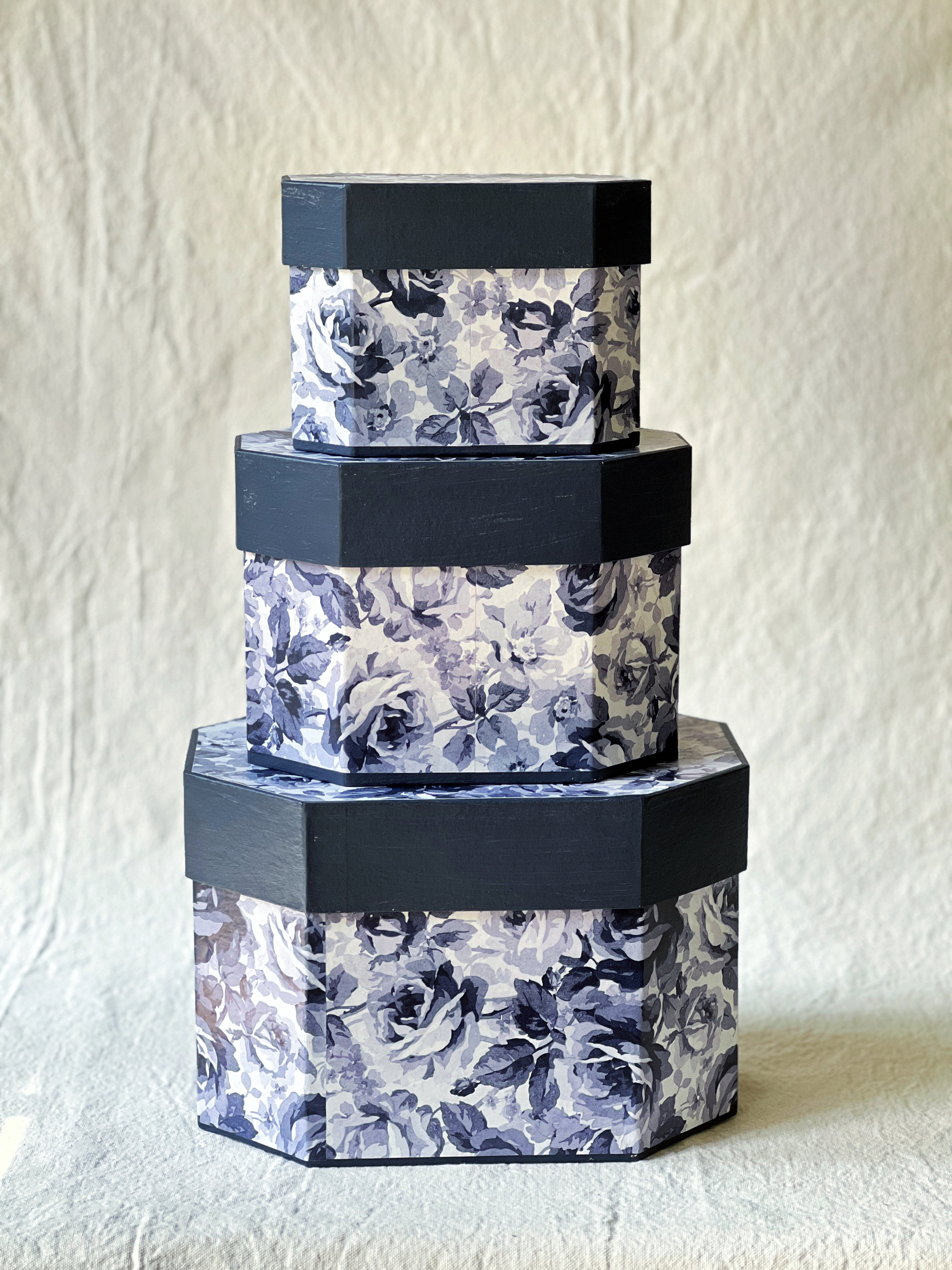 Readymade Blue Roses 3 tier box set – jcampbell.design
