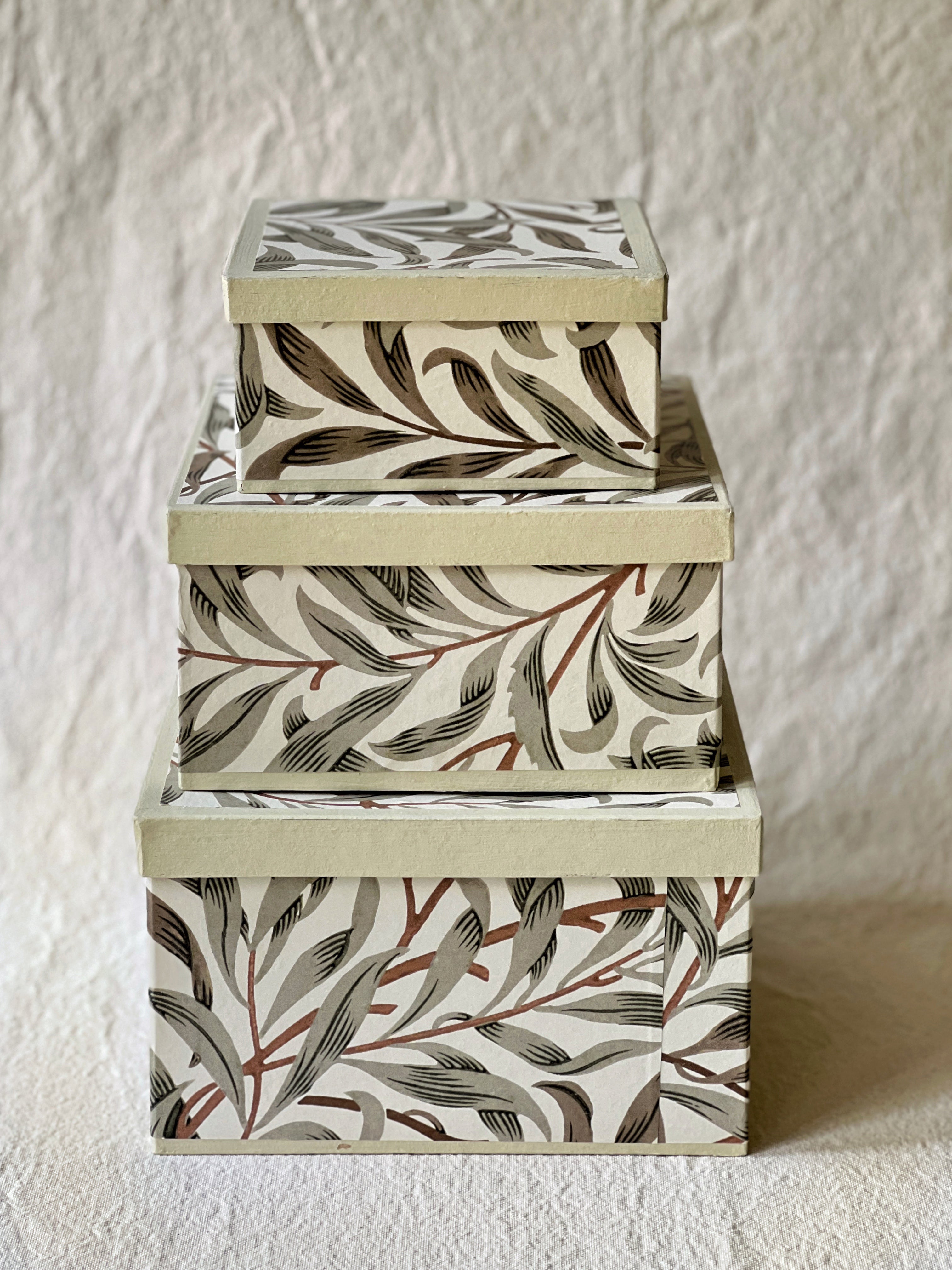 Handmade Morris Willow 3 tier square box set – jcampbell.design